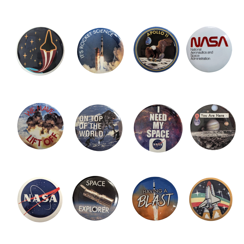 Mercury Nasa Buttons